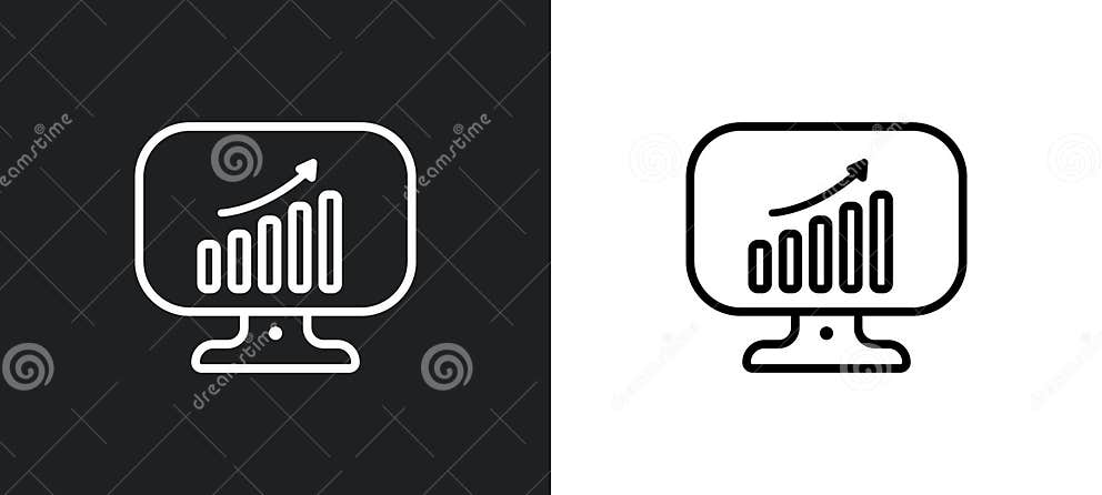 Value Outline Icon in White and Black Colors. Value Flat Vector Icon ...