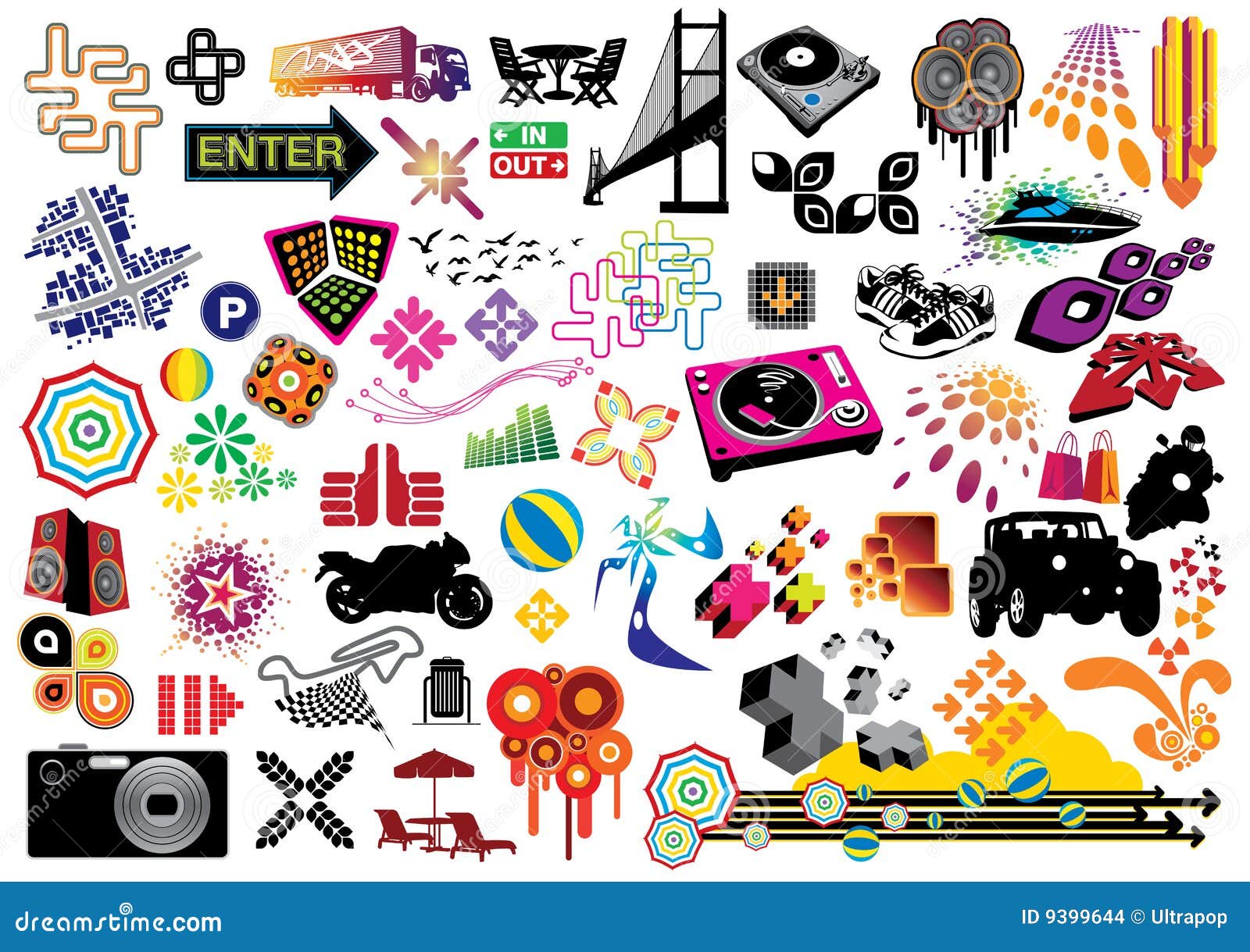 Value Pack: Design Elements Stock Vector - Illustration of colorful ...
