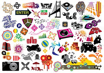 Value Pack: Design Elements Stock Vector - Illustration of colorful ...