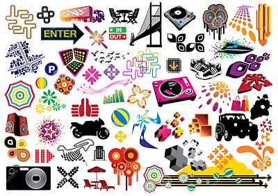 Value Pack: Design Elements Stock Vector - Illustration of colorful ...