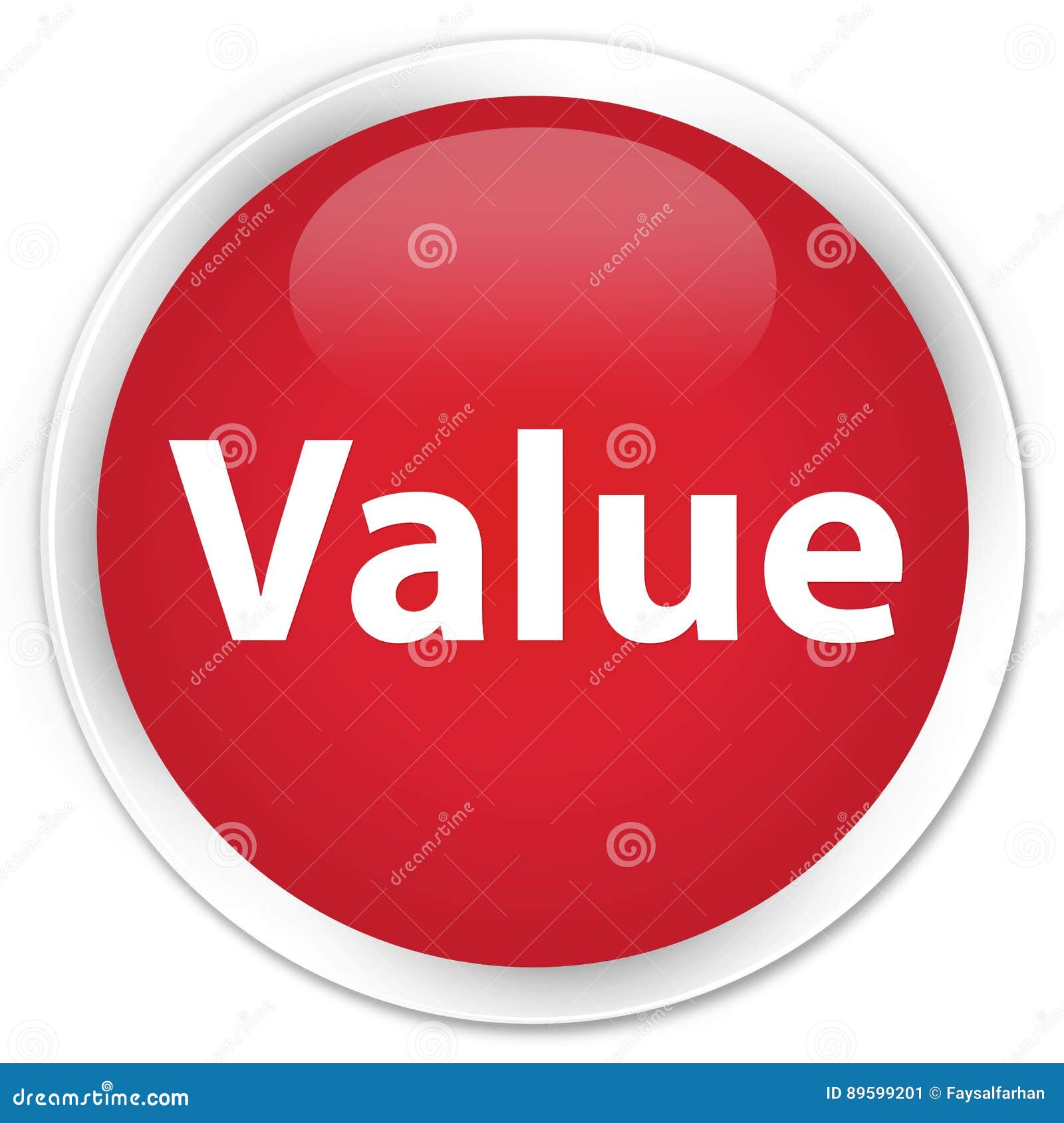 Value Premium Red Round Button Stock Illustration - Illustration of ...