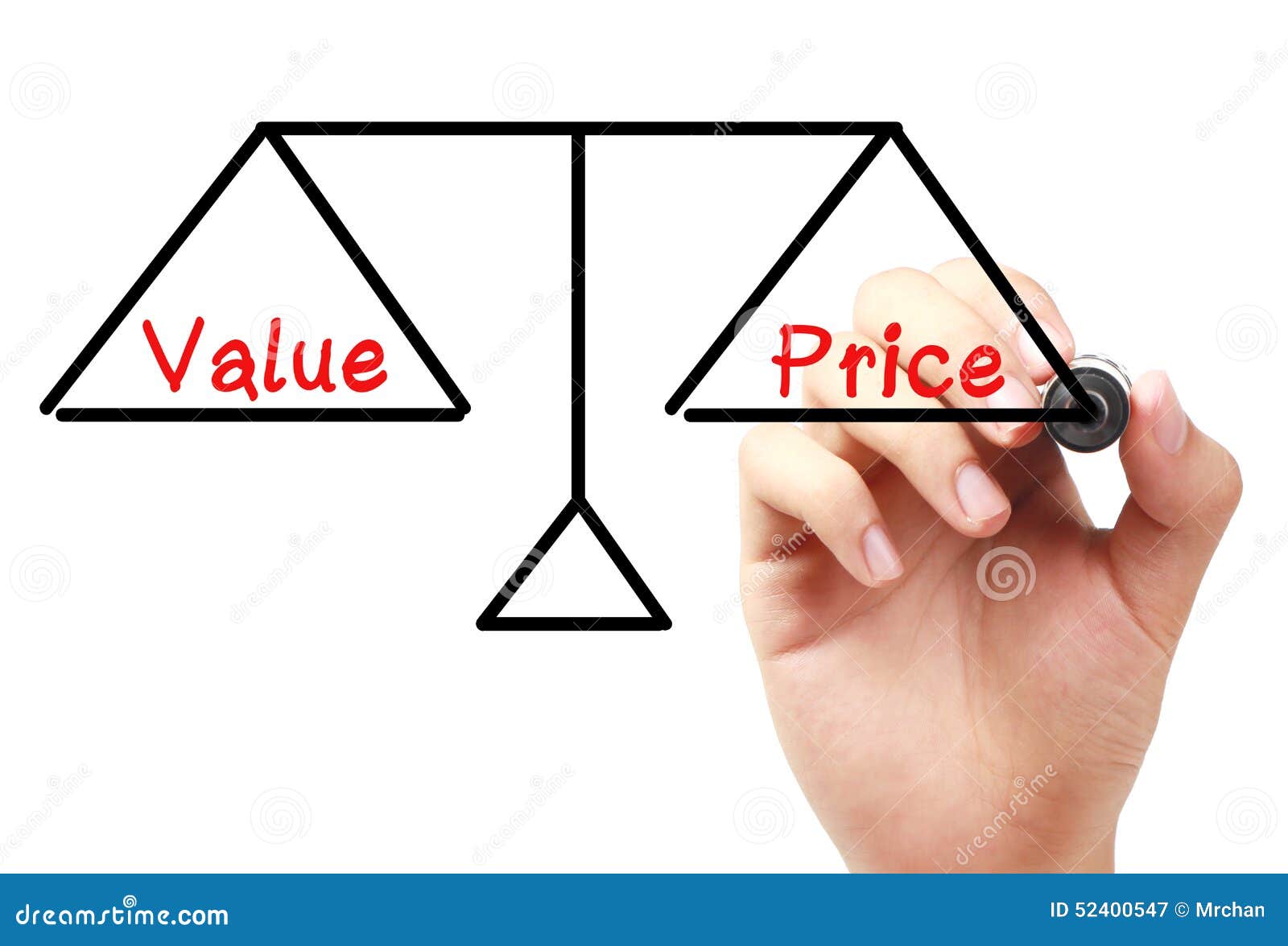 Value and price balance stock image. Image of metaphor - 52400547