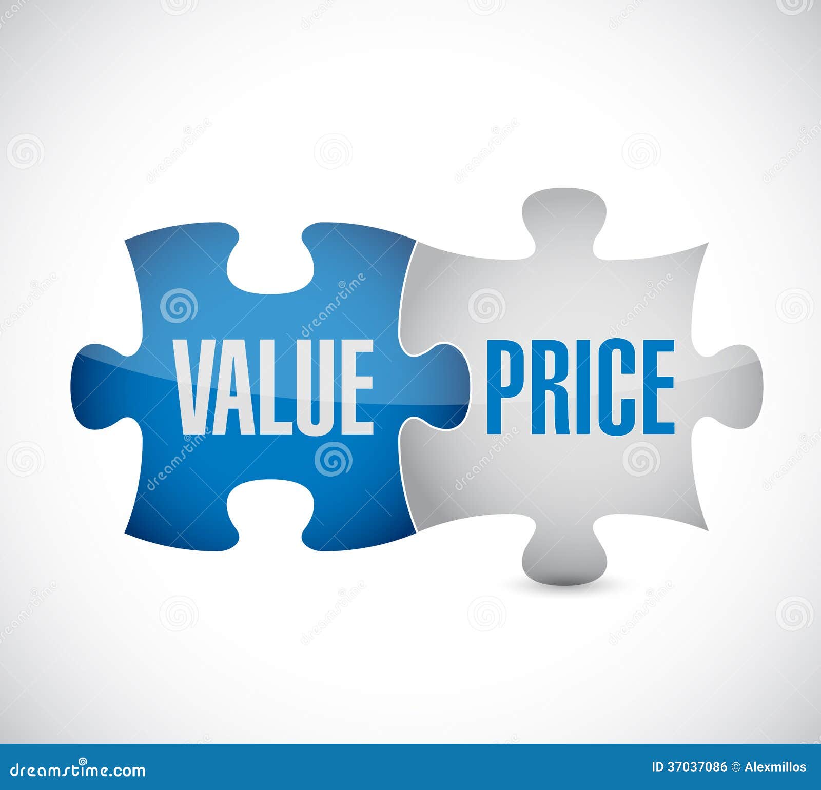 Value and Price Puzzle Pieces Illustration Design Stock Illustration ...