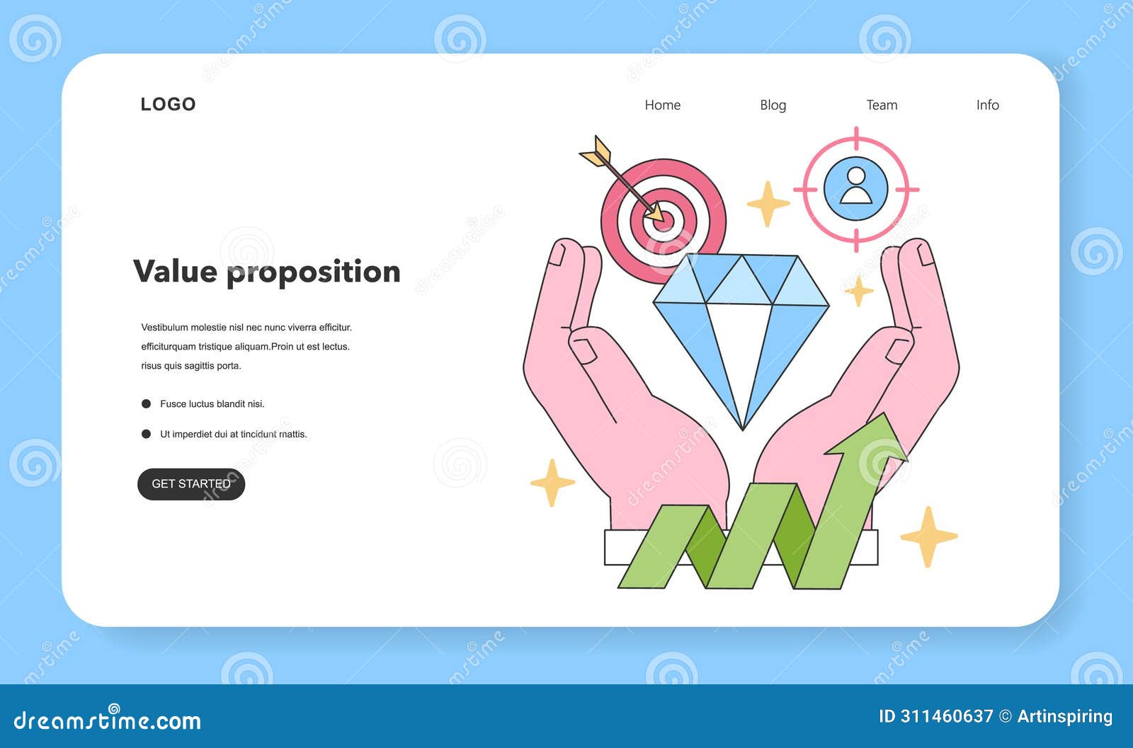 Value Proposition Concept. Flat Vector Illustration Stock Vector ...