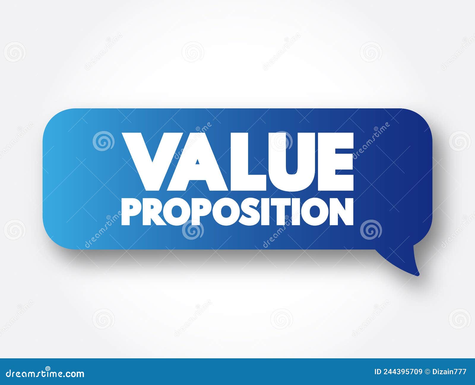 Value Proposition Text Message Bubble, Concept Background Stock ...