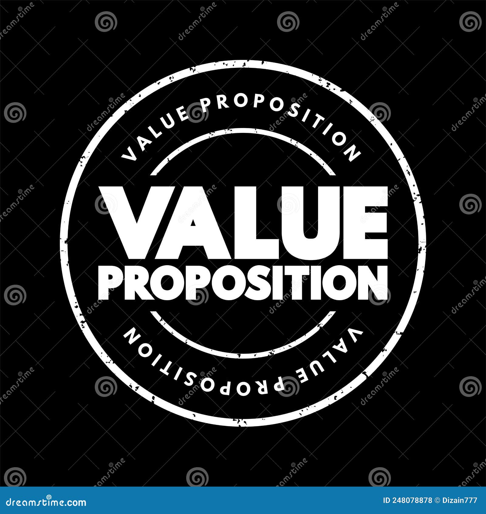 Value Proposition Text Stamp, Concept Background Stock Illustration ...