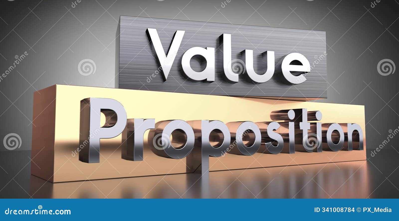 Value, Proposition - Words On Metal Blocks Royalty-Free Cartoon ...
