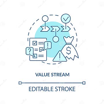 Value Stream Turquoise Concept Icon Stock Vector - Illustration of ...