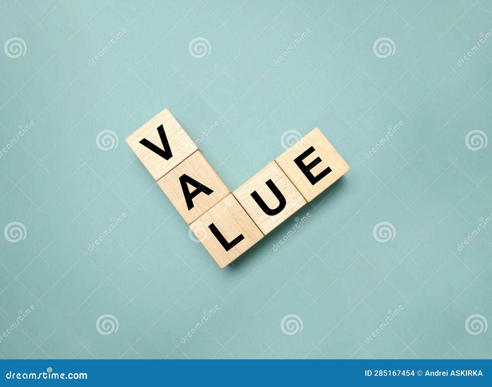 VALUE Symbol. Concept Word Basics on Wooden Blocks Stock Photo - Image ...