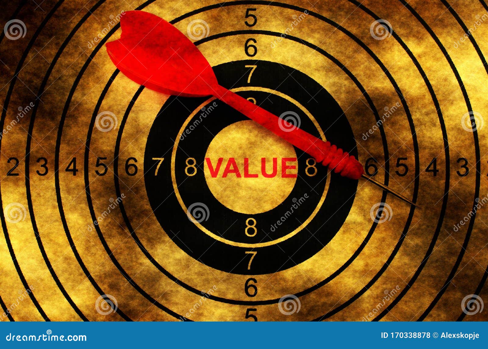Value Target on Grunge Background Stock Photo - Image of market ...