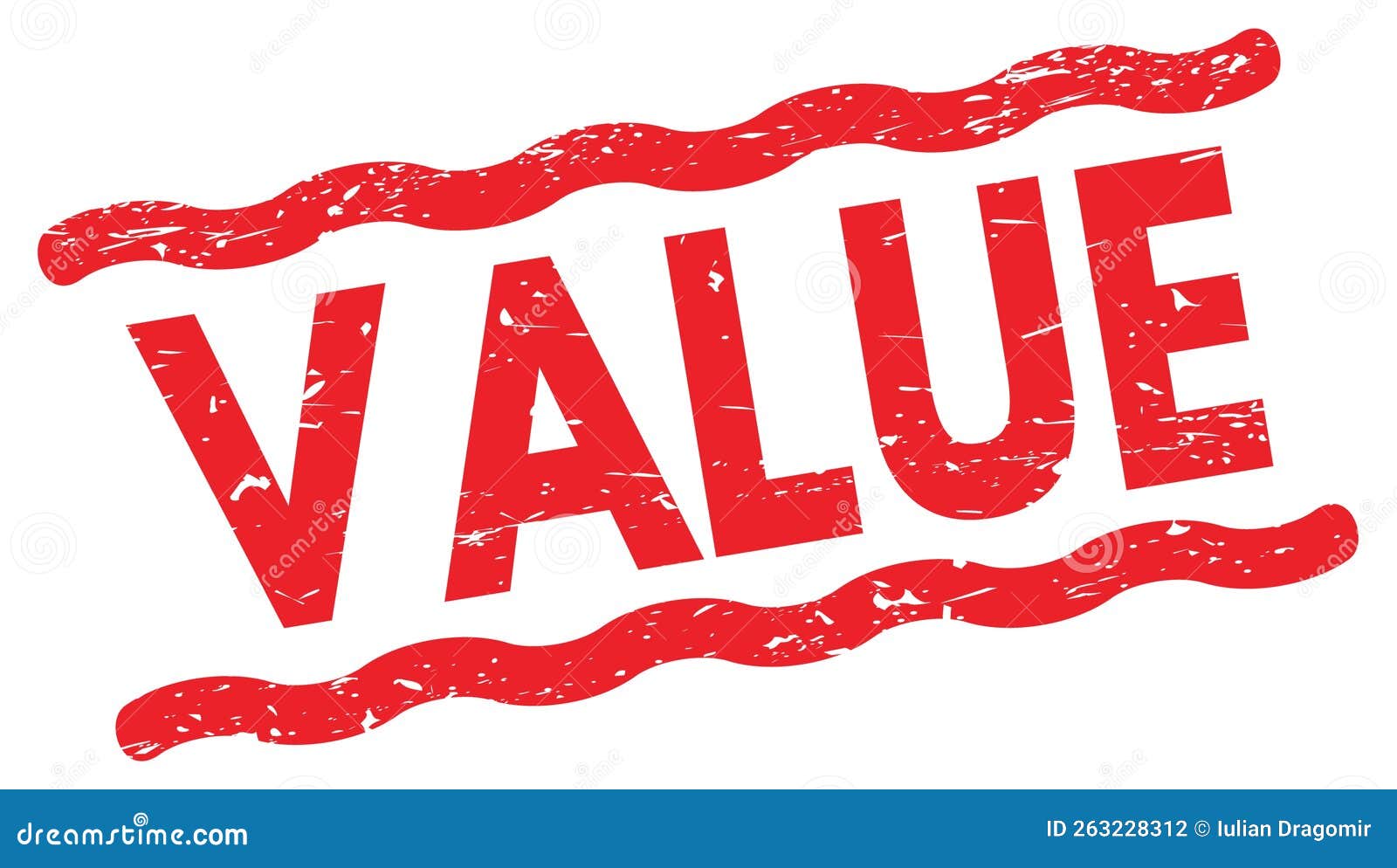 VALUE Text on Red Lines Stamp Sign Stock Illustration - Illustration of ...