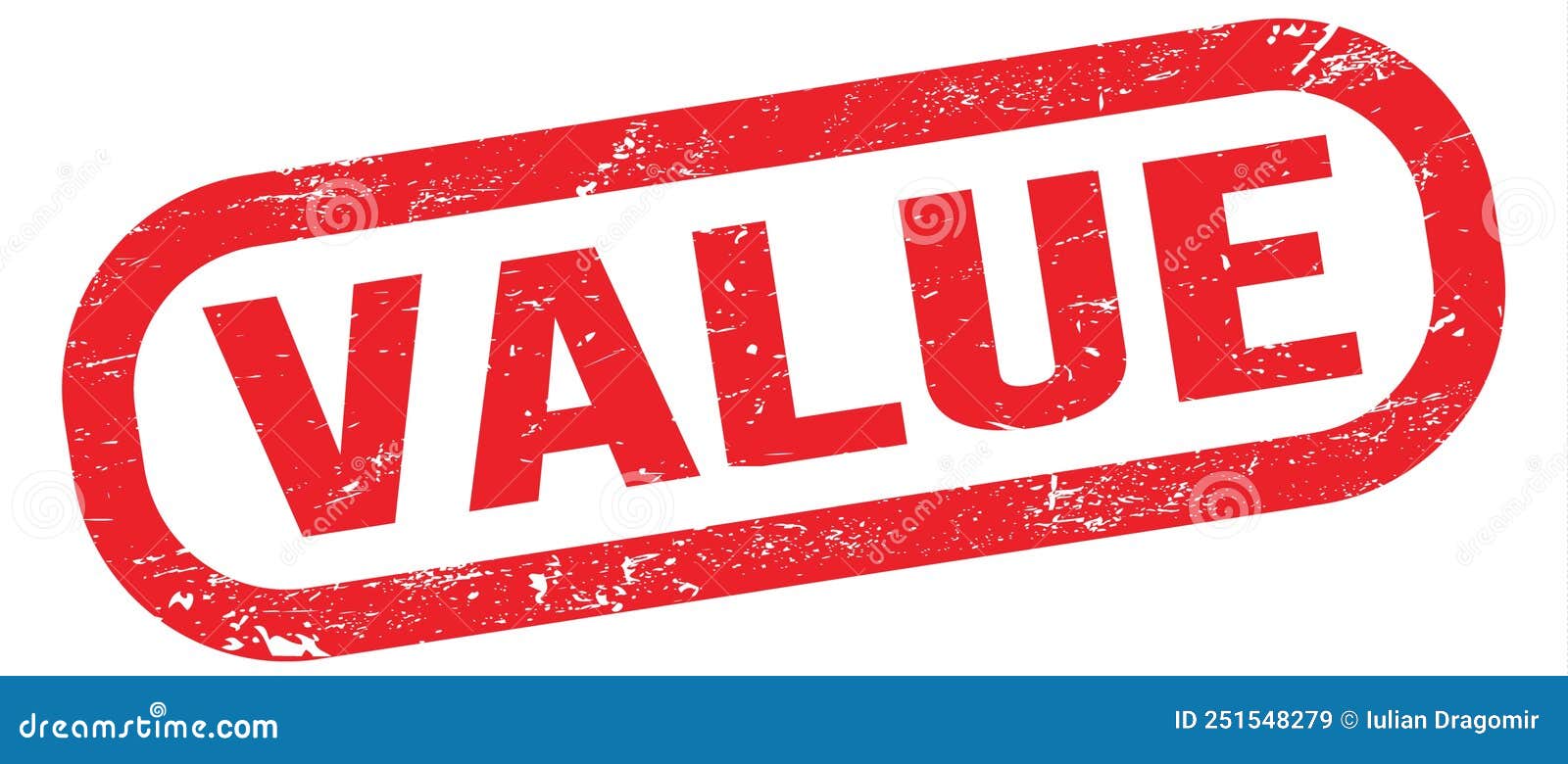 VALUE, Text on Red Rectangle Stamp Sign Stock Illustration ...