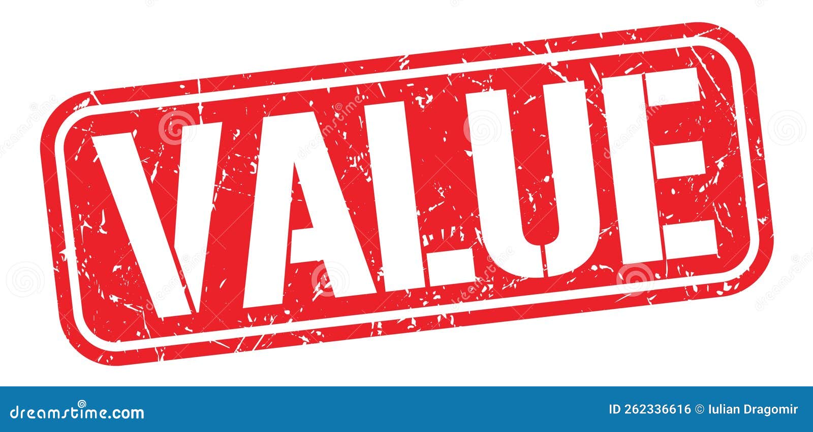 VALUE Text Written on Red Stamp Sign Stock Illustration - Illustration ...