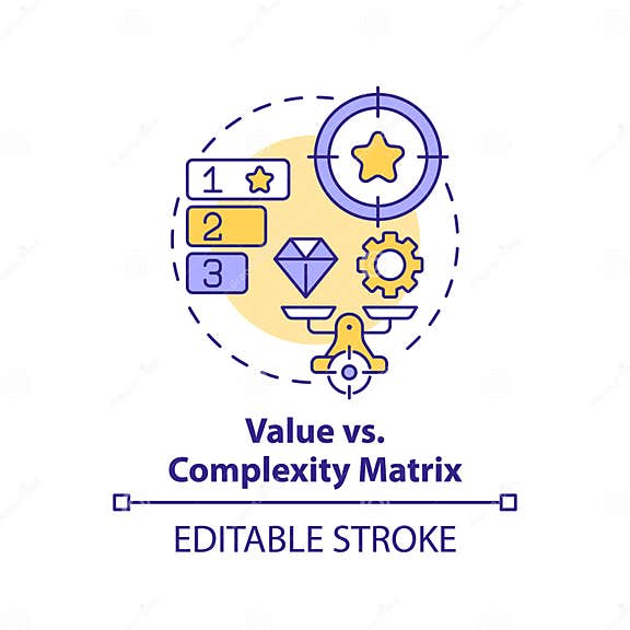 Value Vs Complexity Multi Color Concept Icon Stock Vector ...