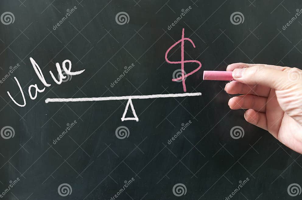 Value vs cost stock photo. Image of board, measurement - 54968540