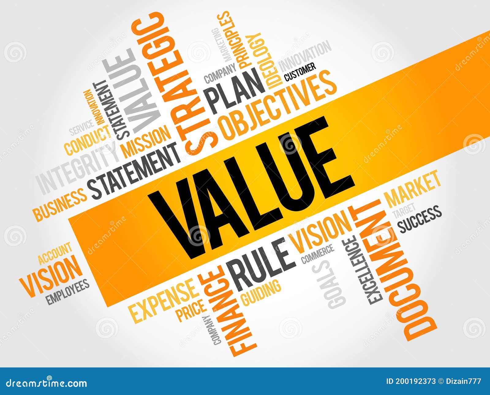 Value word cloud stock illustration. Illustration of intelligence ...
