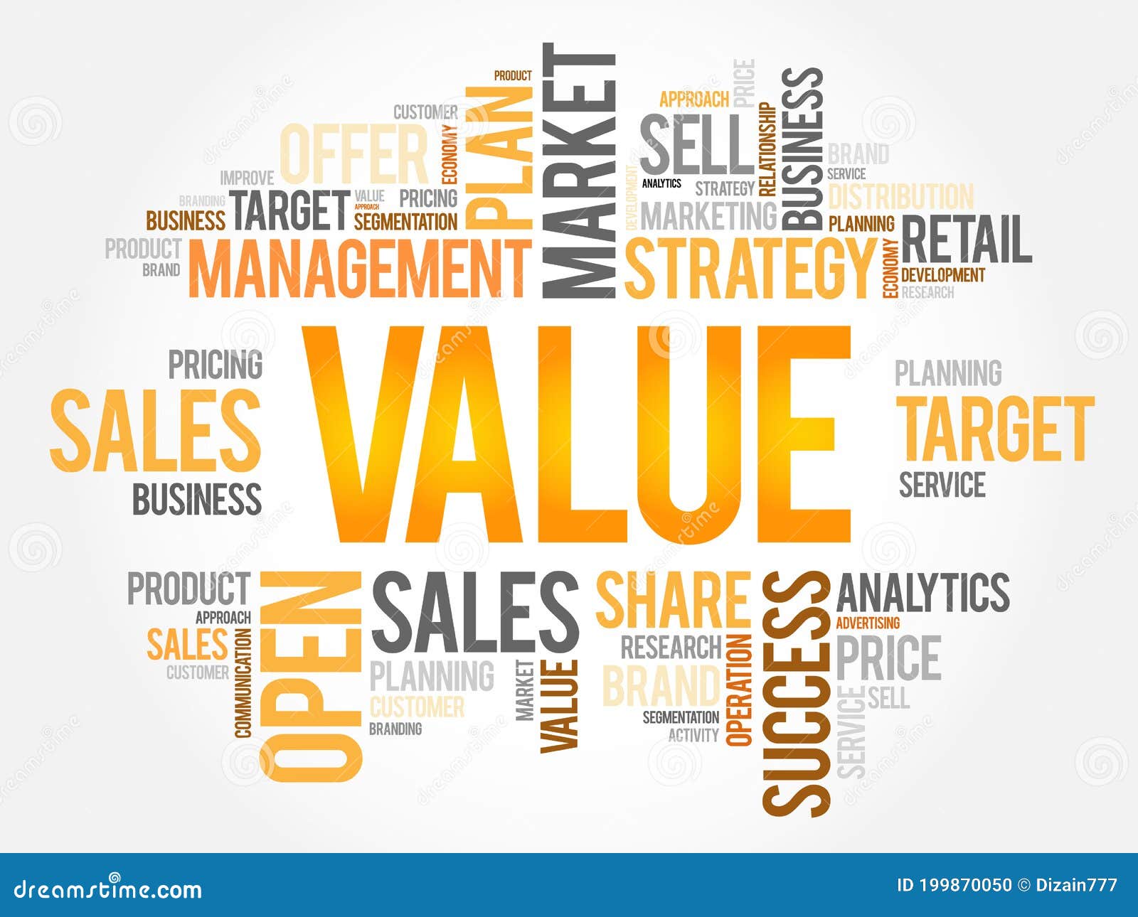 Value Word Cloud, Business Concept Stock Illustration - Illustration of ...
