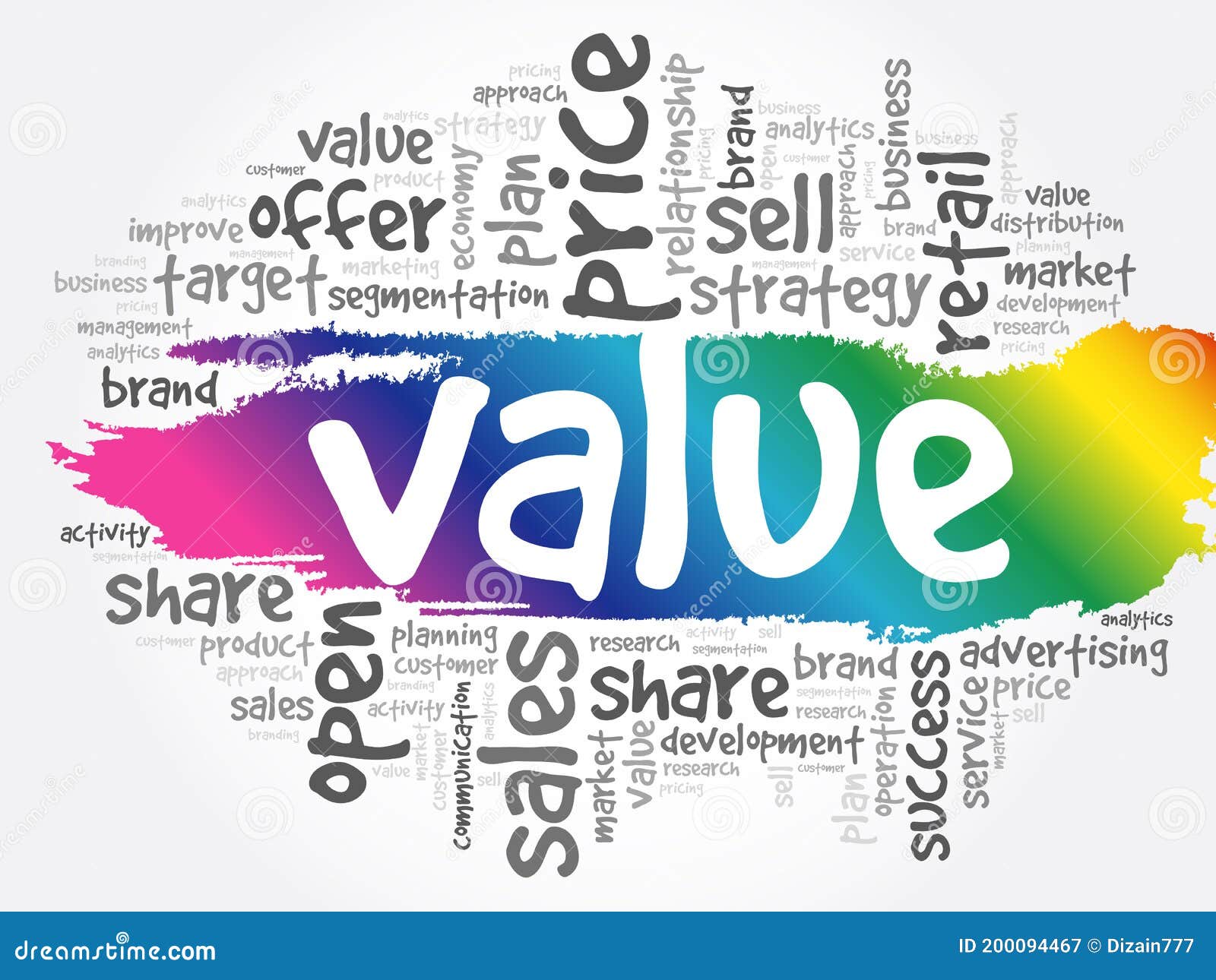 Value word cloud collage stock illustration. Illustration of confidence ...