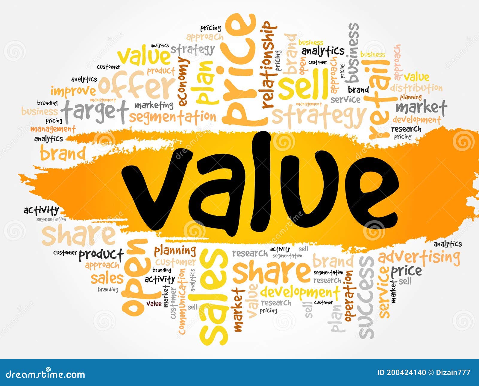 VALUE word cloud collage stock illustration. Illustration of business ...