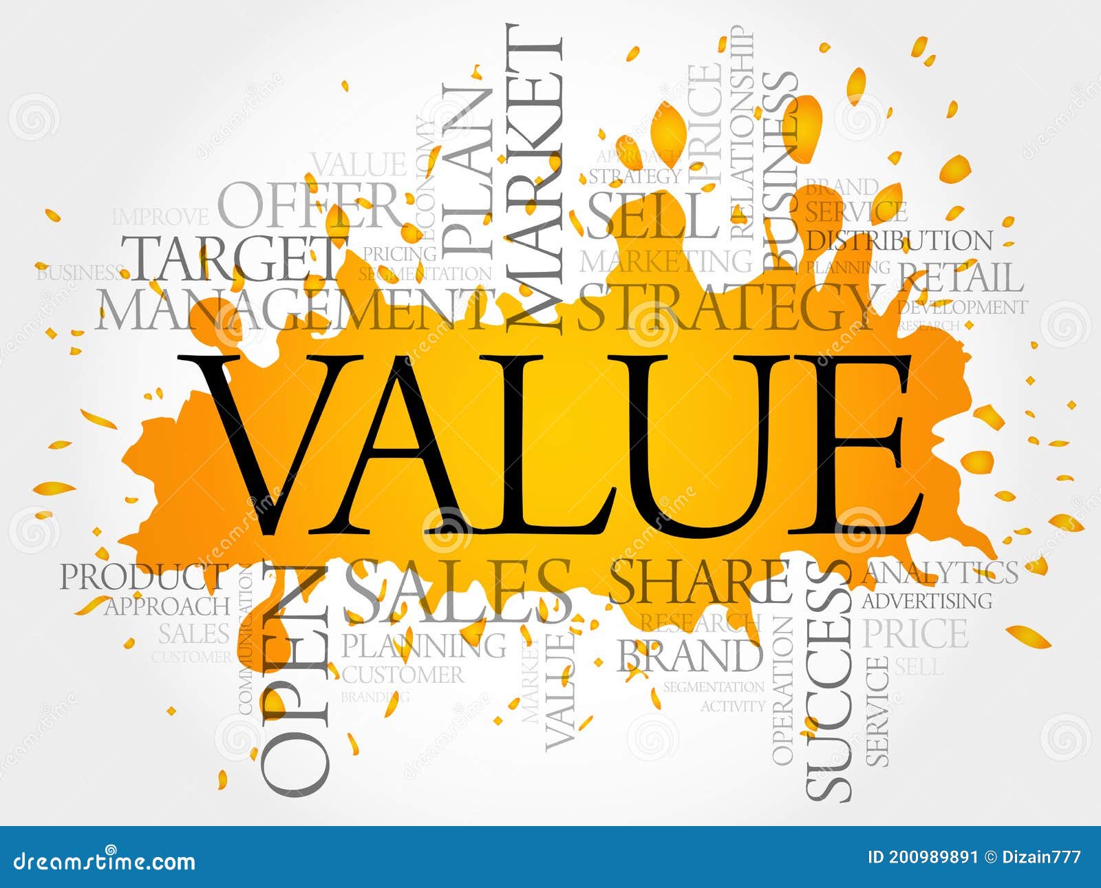 VALUE word cloud collage stock illustration. Illustration of achieve ...