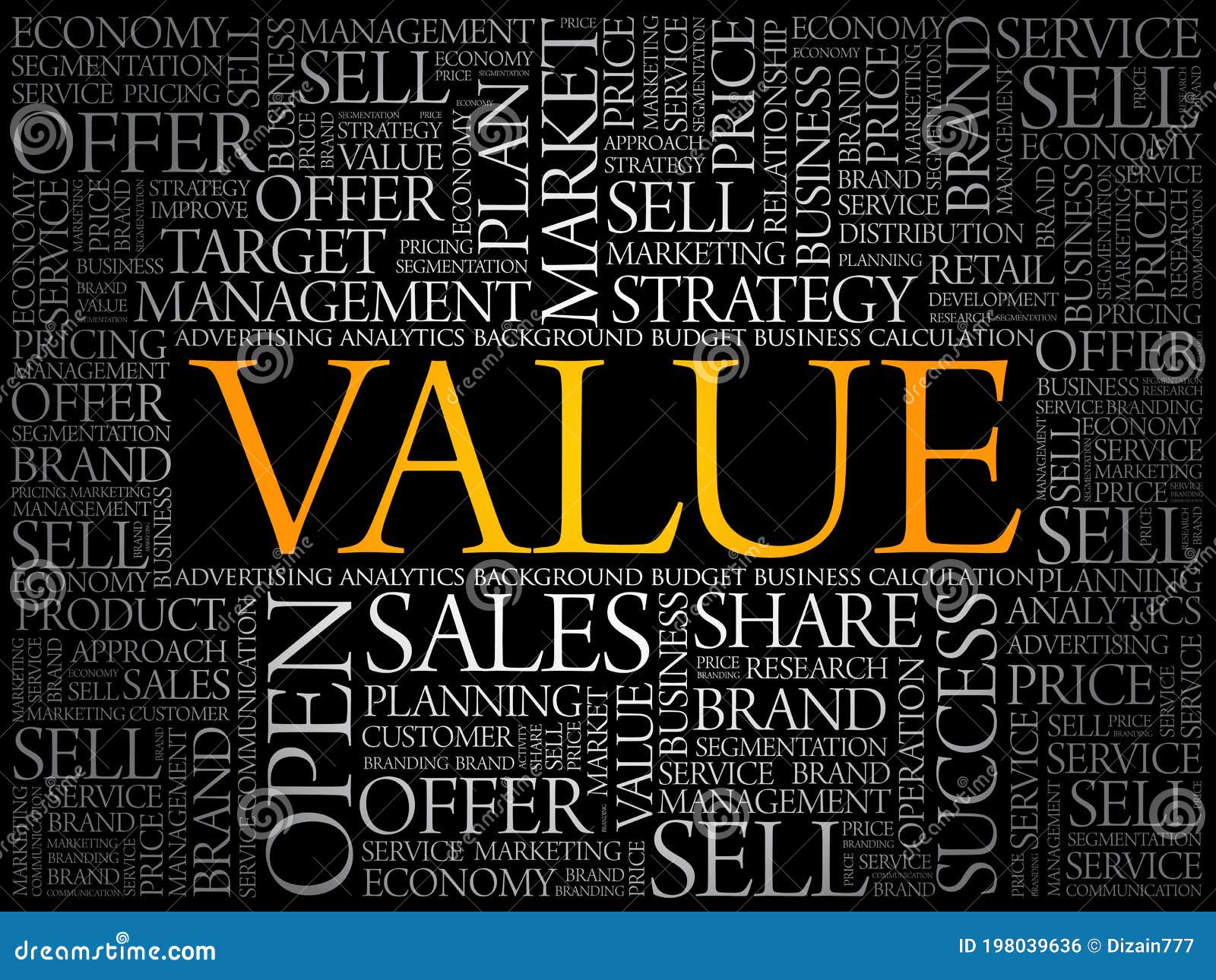 Value word cloud collage stock illustration. Illustration of decisions ...