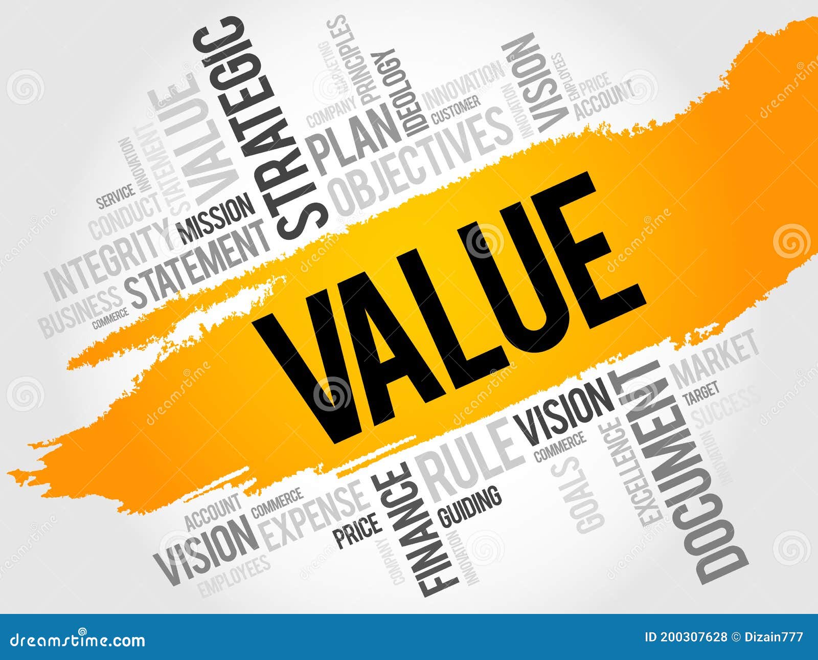 Value word cloud stock illustration. Illustration of communication ...