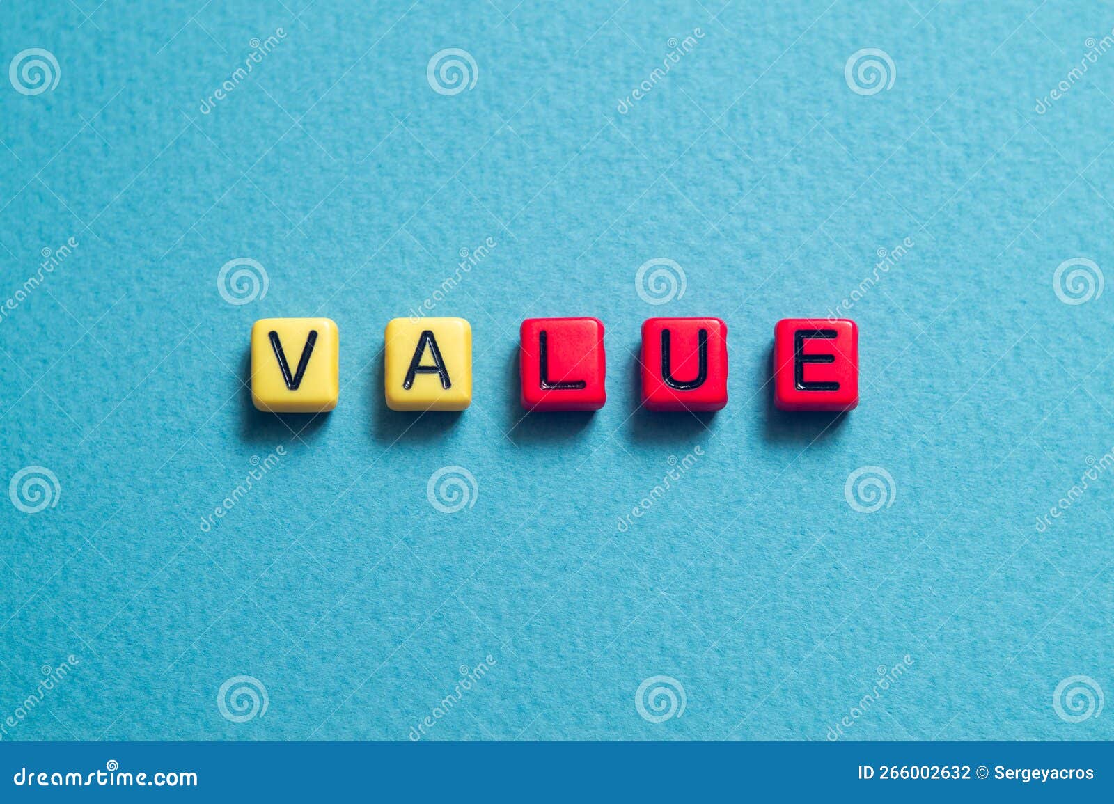 Value - Word Concept on Cubes Stock Photo - Image of core, management ...