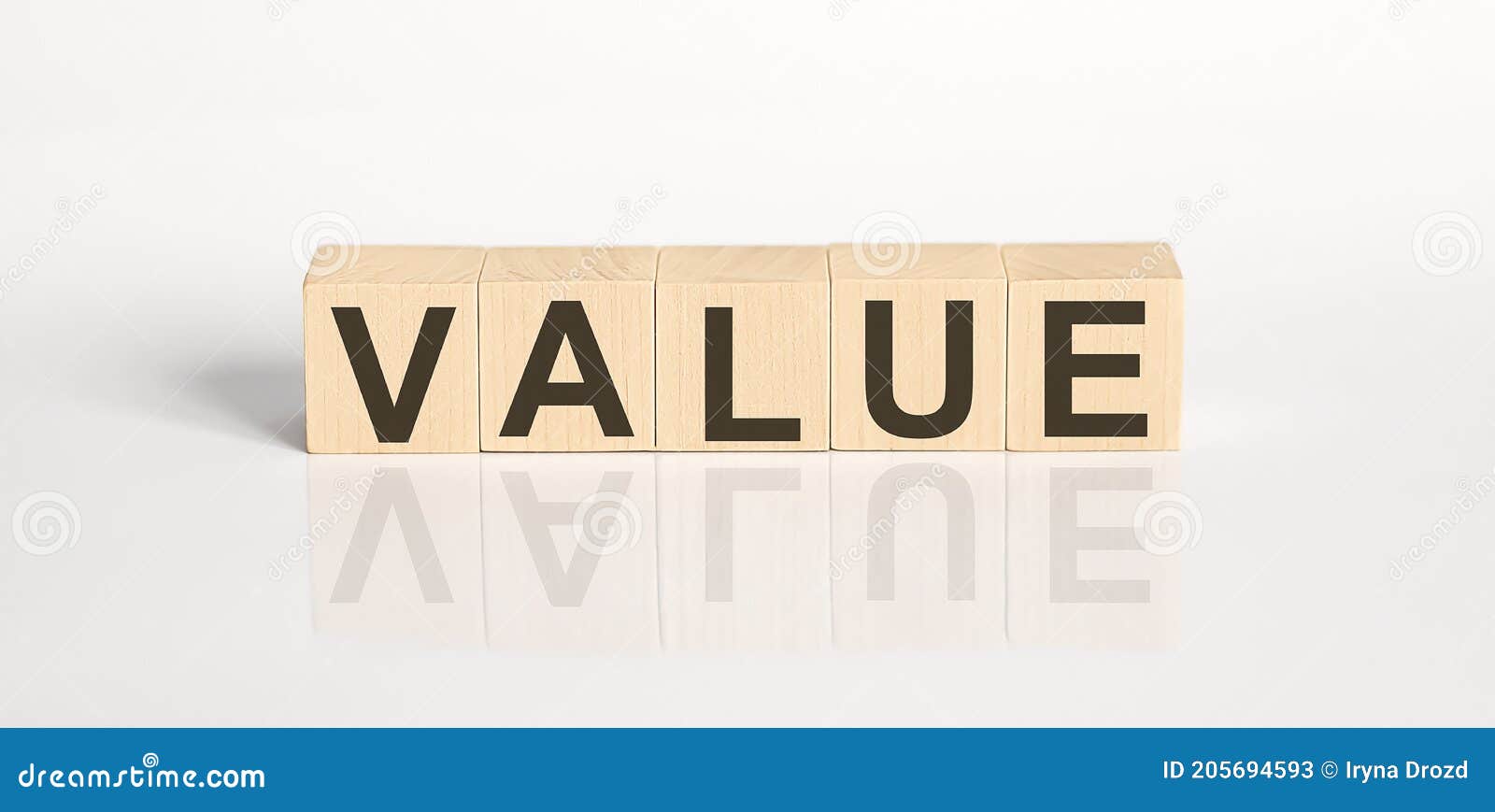VALUE Word from Wooden Blocks on the White Desk Stock Image - Image of ...