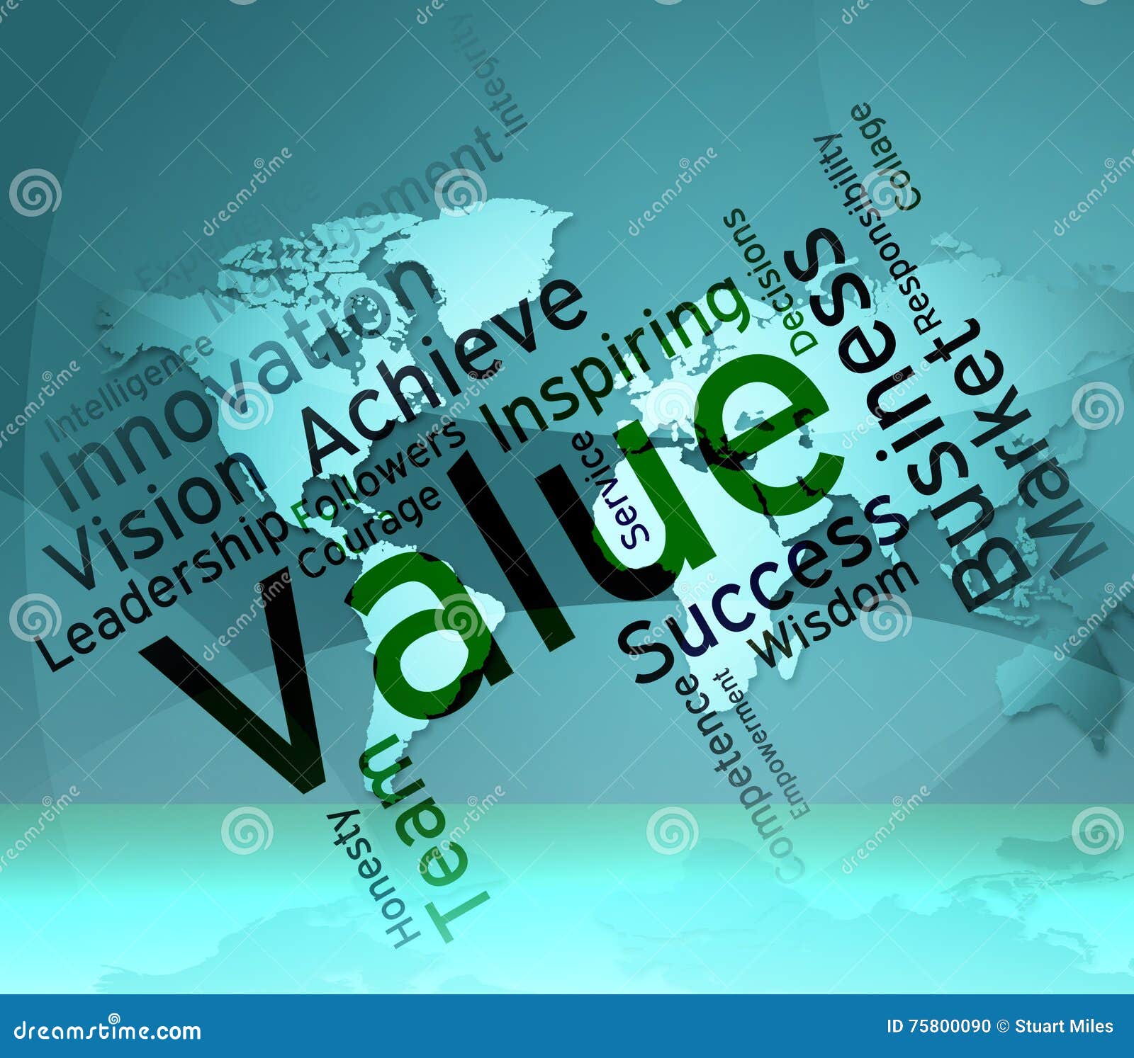 Value Words Means Quality Assurance and Approve Stock Illustration ...