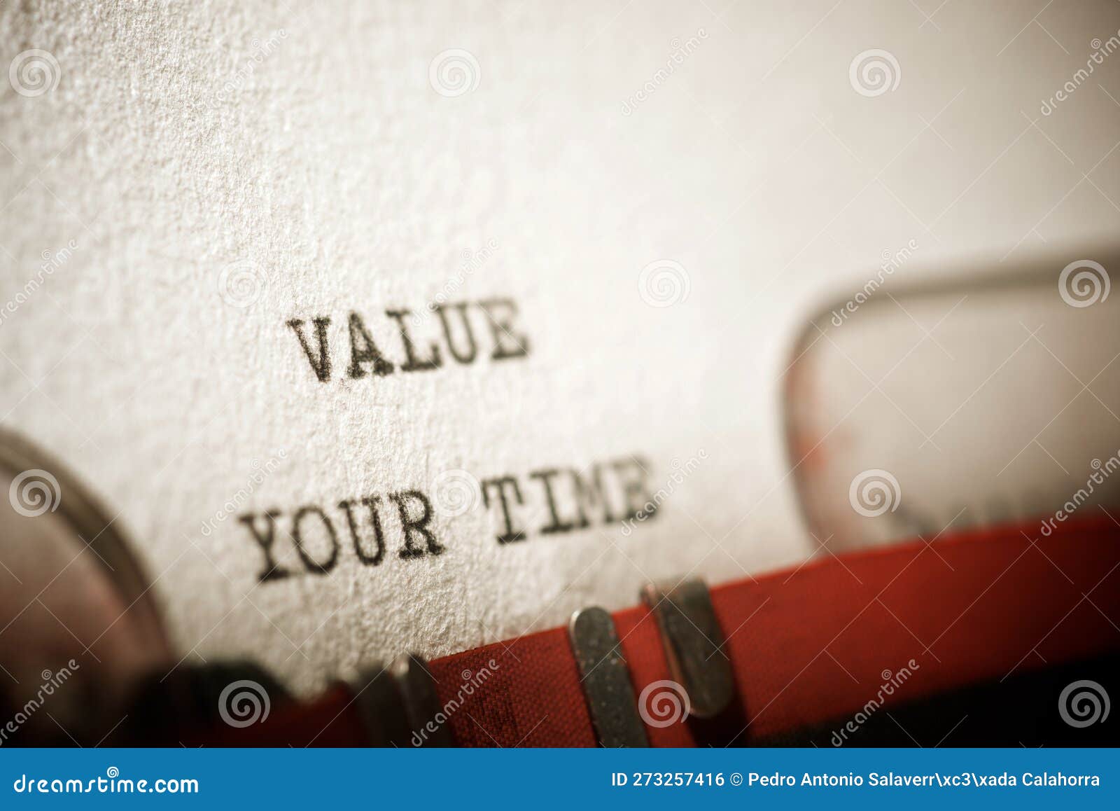 Value your time text stock photo. Image of paper, written - 273257416