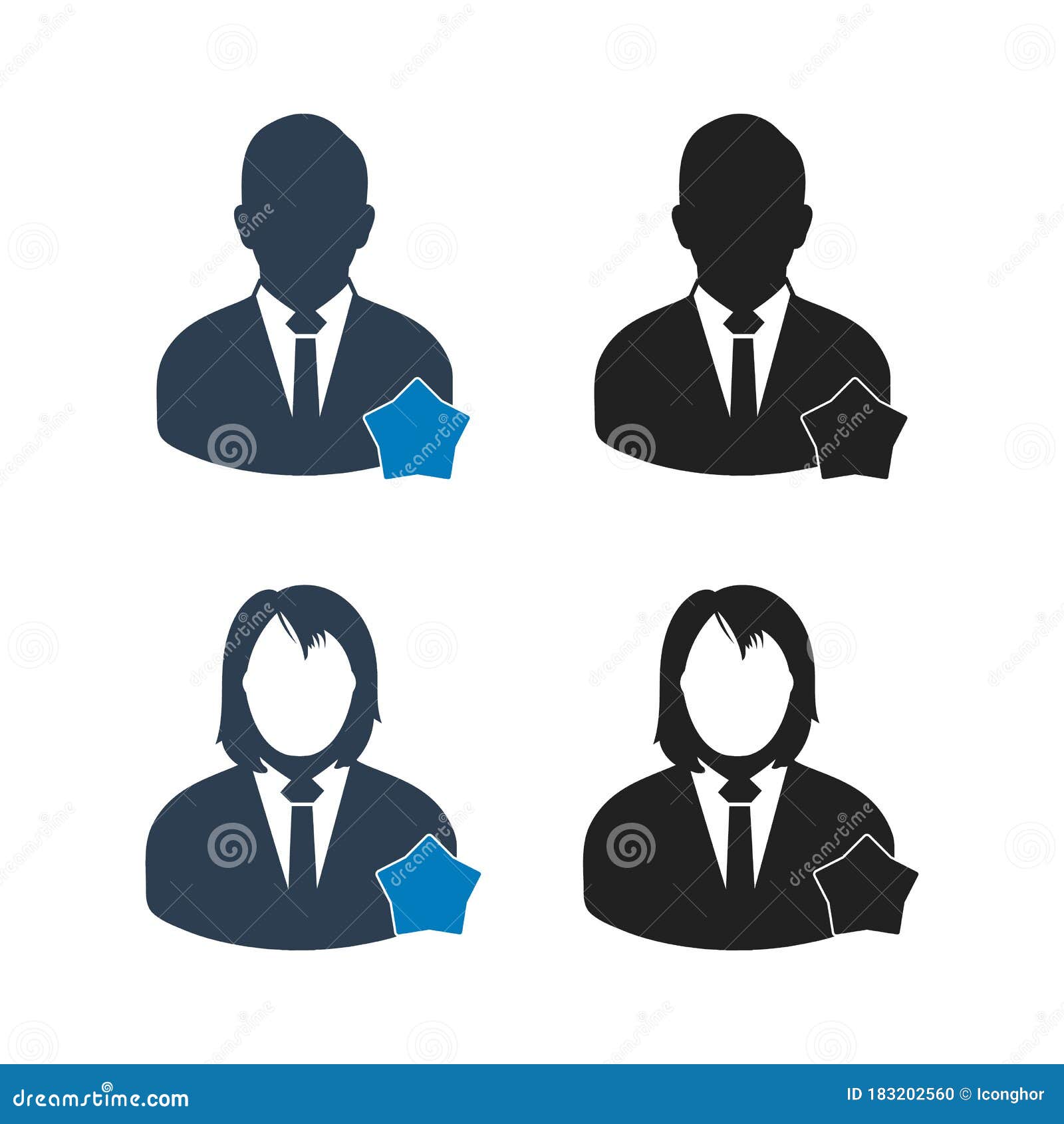 Valued Customer Icon Set. stock vector. Illustration of silhouette ...