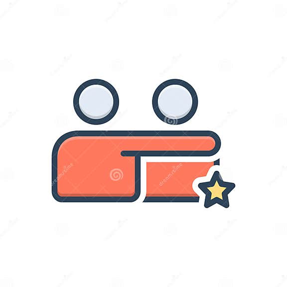 Color Illustration Icon for Valued, Appreciated and Respected Stock ...