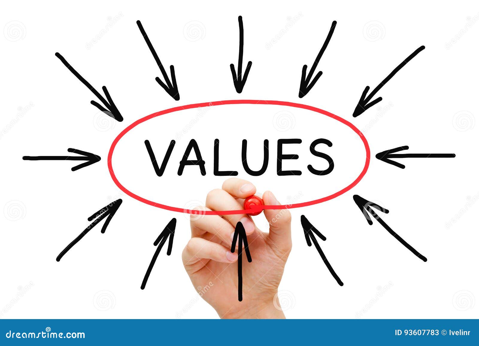 Values Arrows Concept stock image. Image of business - 93607783