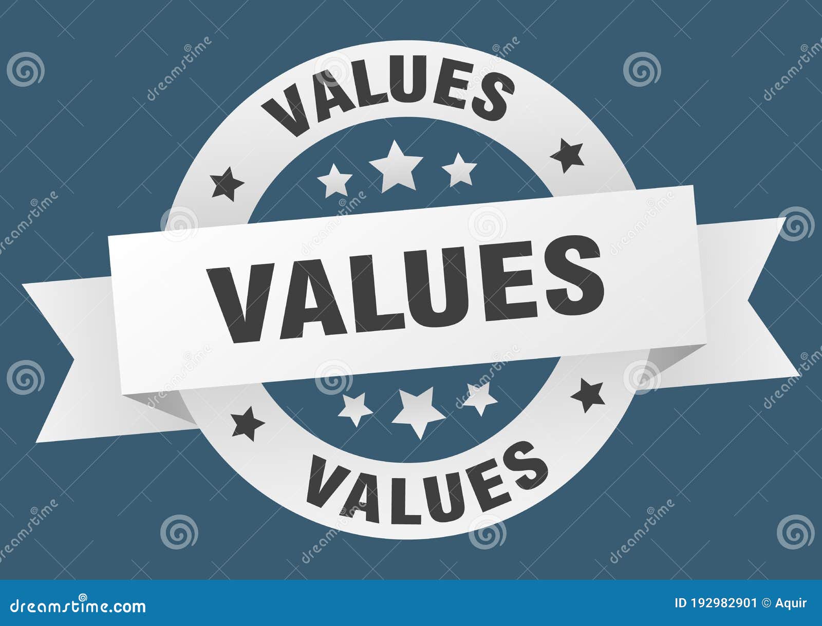 Values Round Ribbon Isolated Label. Values Sign Stock Vector ...