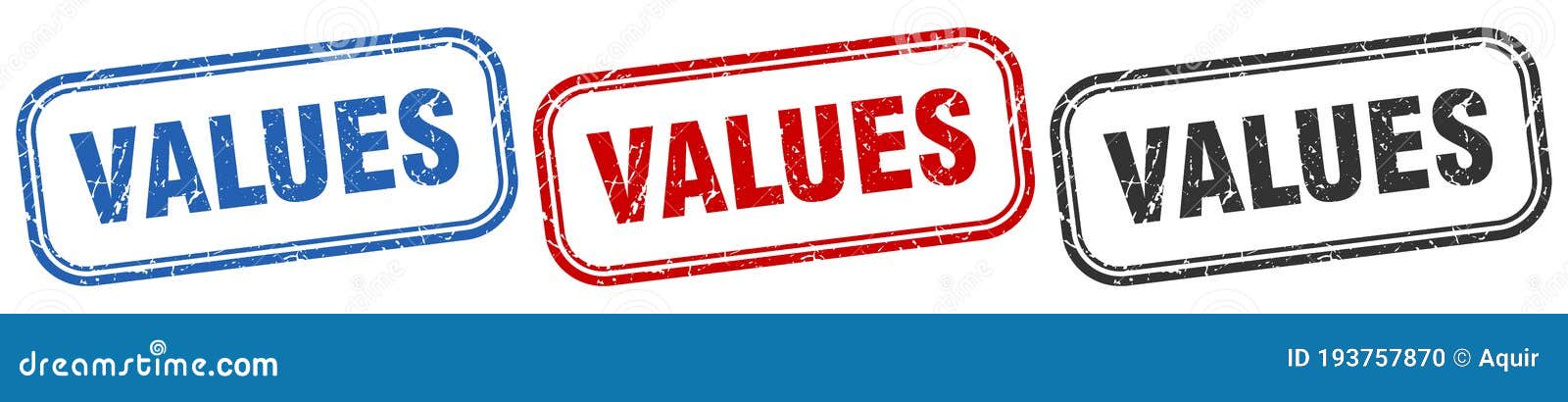 Values Square Isolated Sign Set. Values Stamp Stock Vector ...