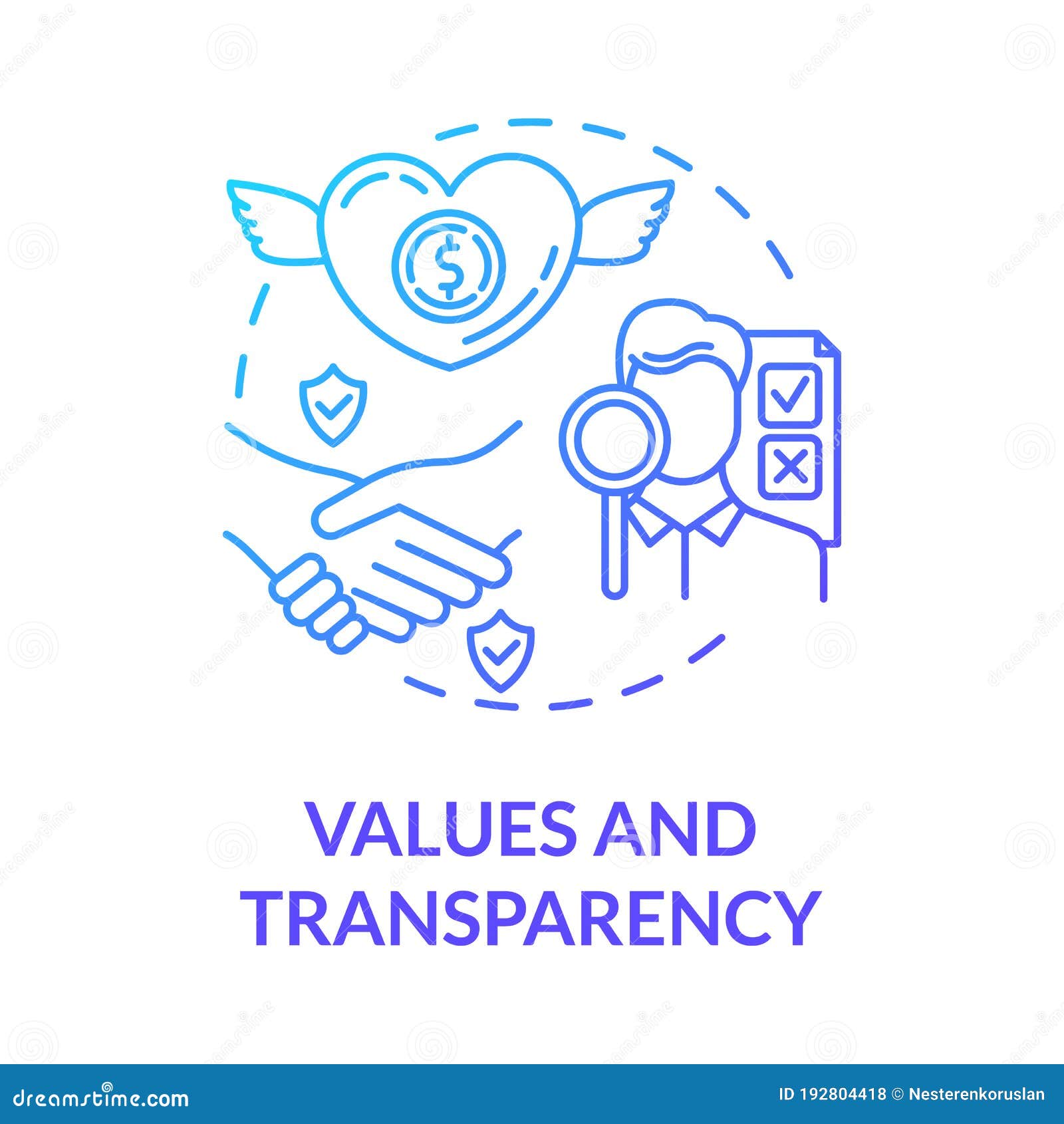 Values and Transparency Blue Gradient Concept Icon Stock Vector ... Values and Transparency Blue Gradient Concept Icon Stock Vector ...