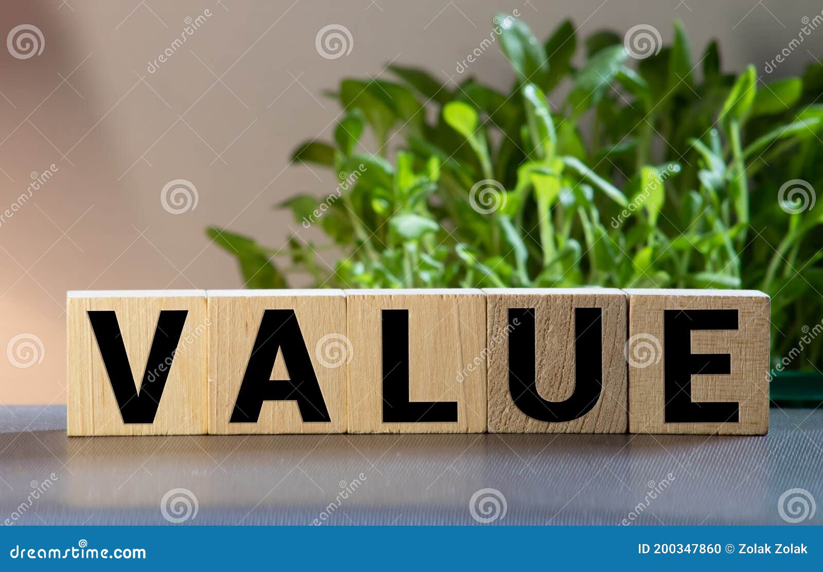 VALUES Word Made with Building Blocks Isolated on White Stock Photo ...