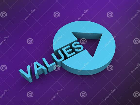 Values word on purple stock illustration. Illustration of respect ...