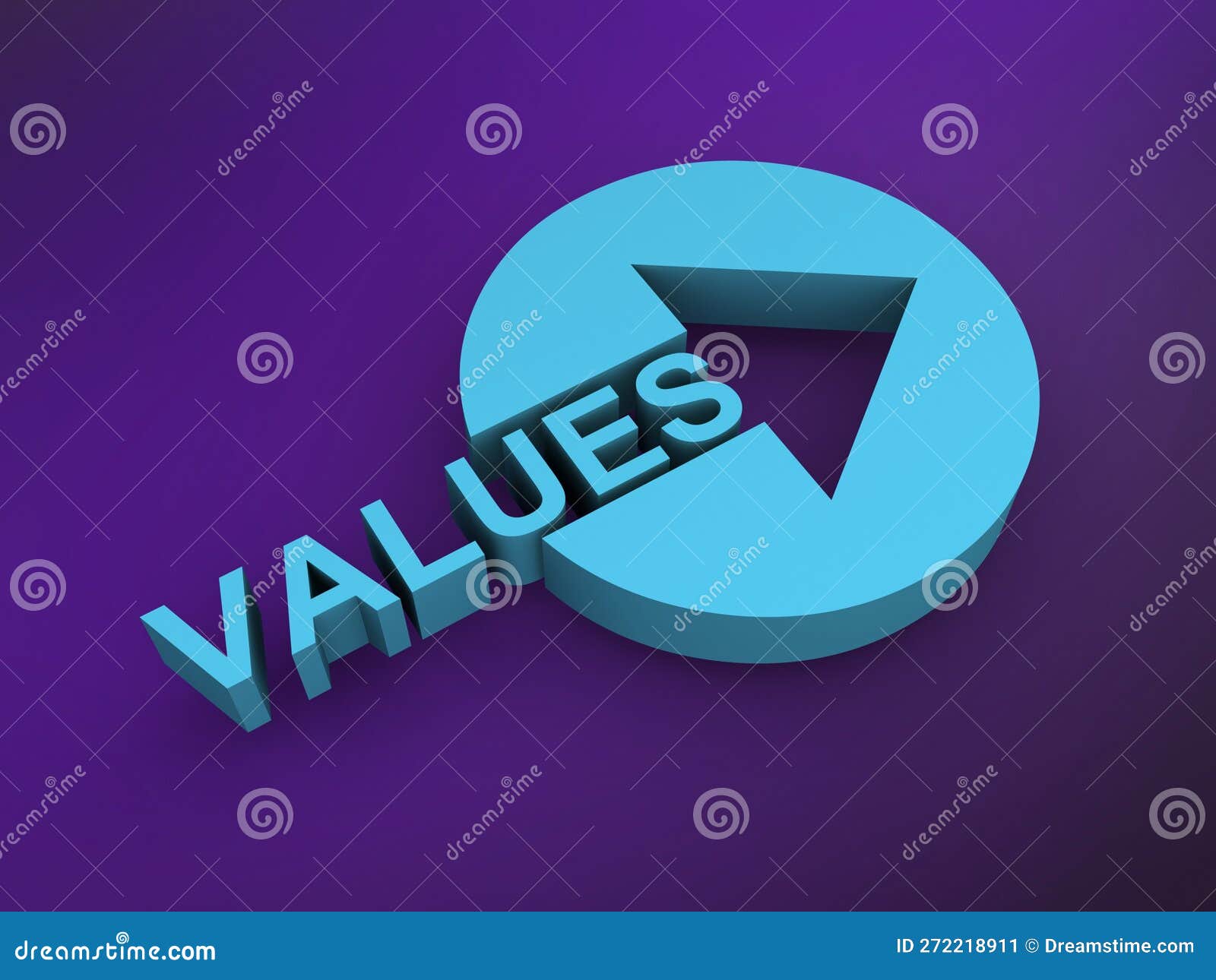 Values word on purple stock illustration. Illustration of diagram ...
