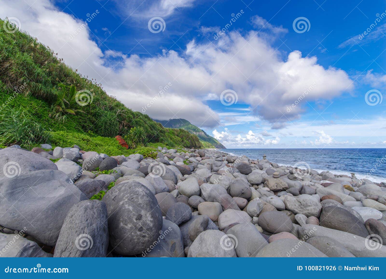 Valugan Boulder Beach in Basco, Batanes Stock Photo - Image of wind ...