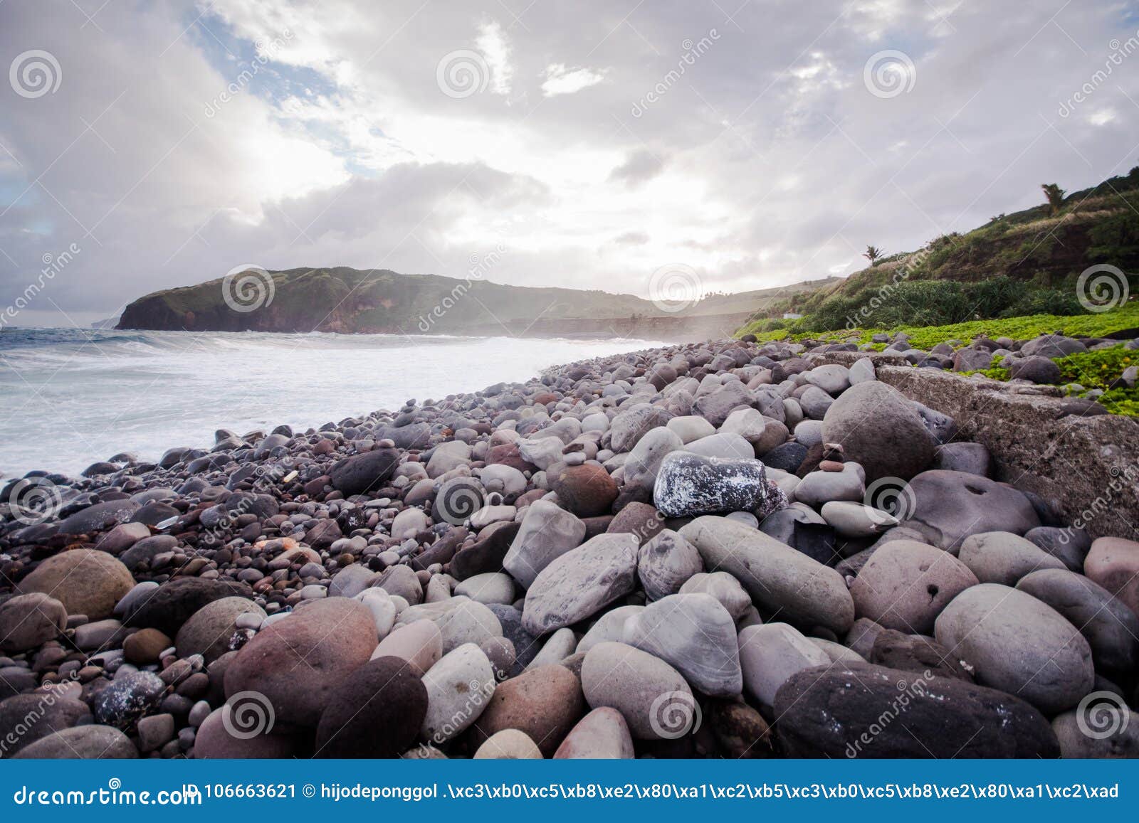 Valugan Boulder Beach, Batanes, Philippines Stock Image - Image of ...