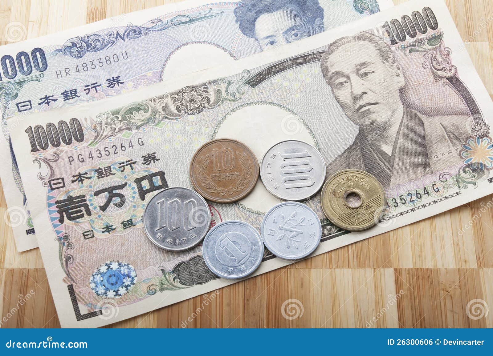 Valuta giapponese fotografia stock. Immagine di mille - 26300606