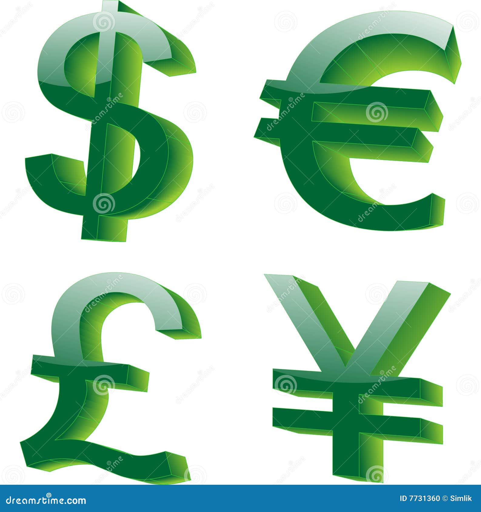 Valutasymboler vektor illustrationer. Illustration av japan - 7731360