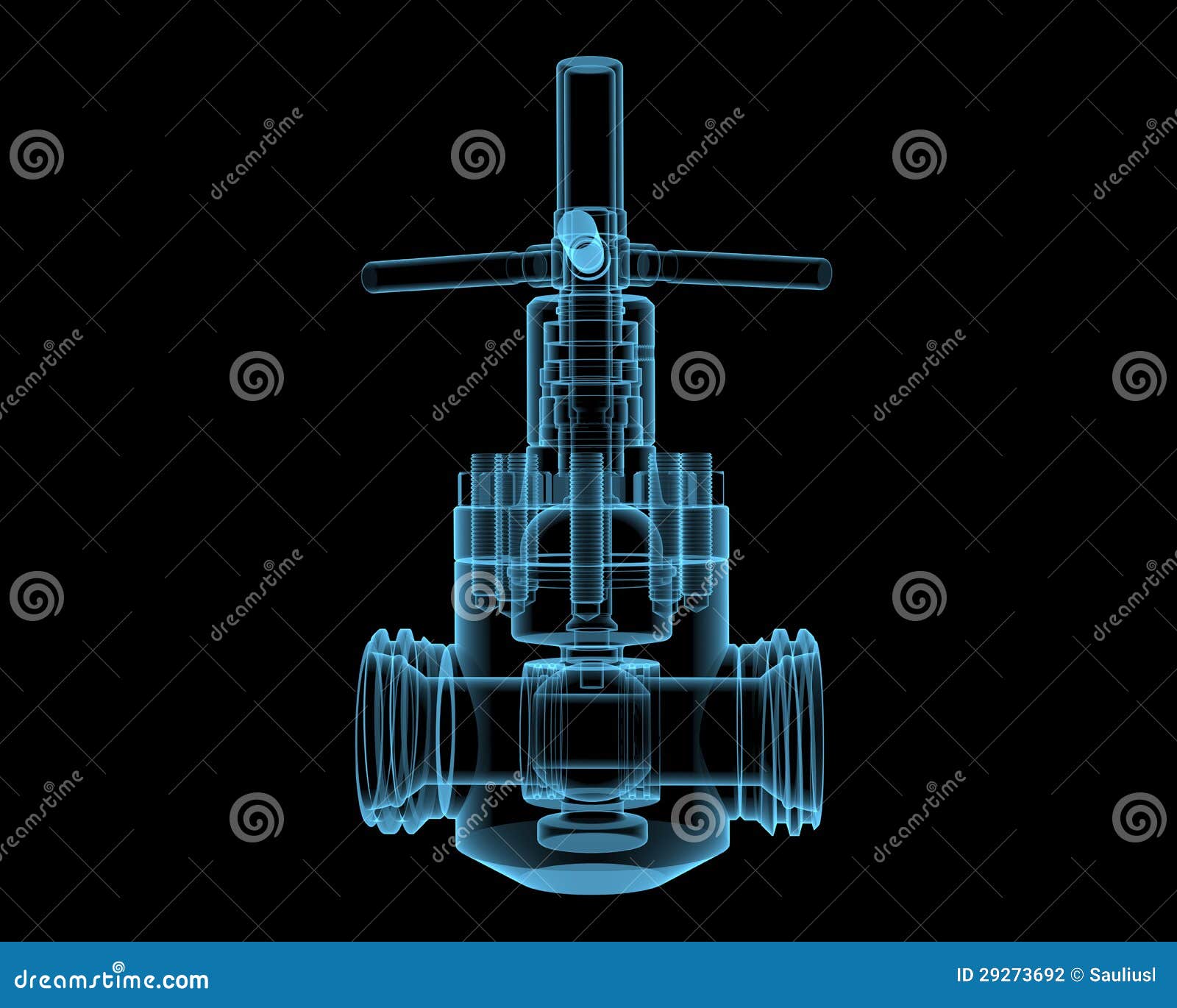 Valve stock illustration. Illustration of glossy, blue - 29273692