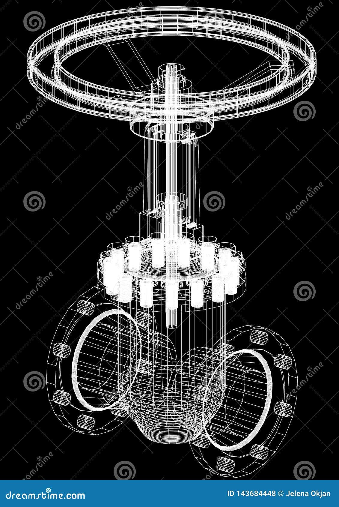 Valve Architect blueprint stock illustration. Illustration of design ...