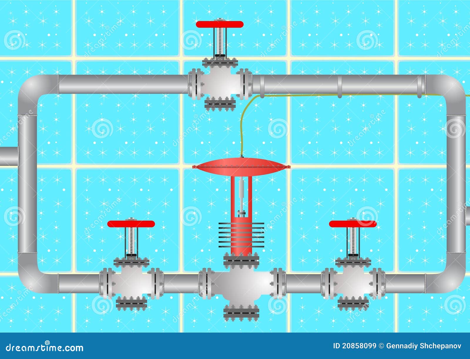The valve assembly. stock image. Image of valve, flow - 20858099