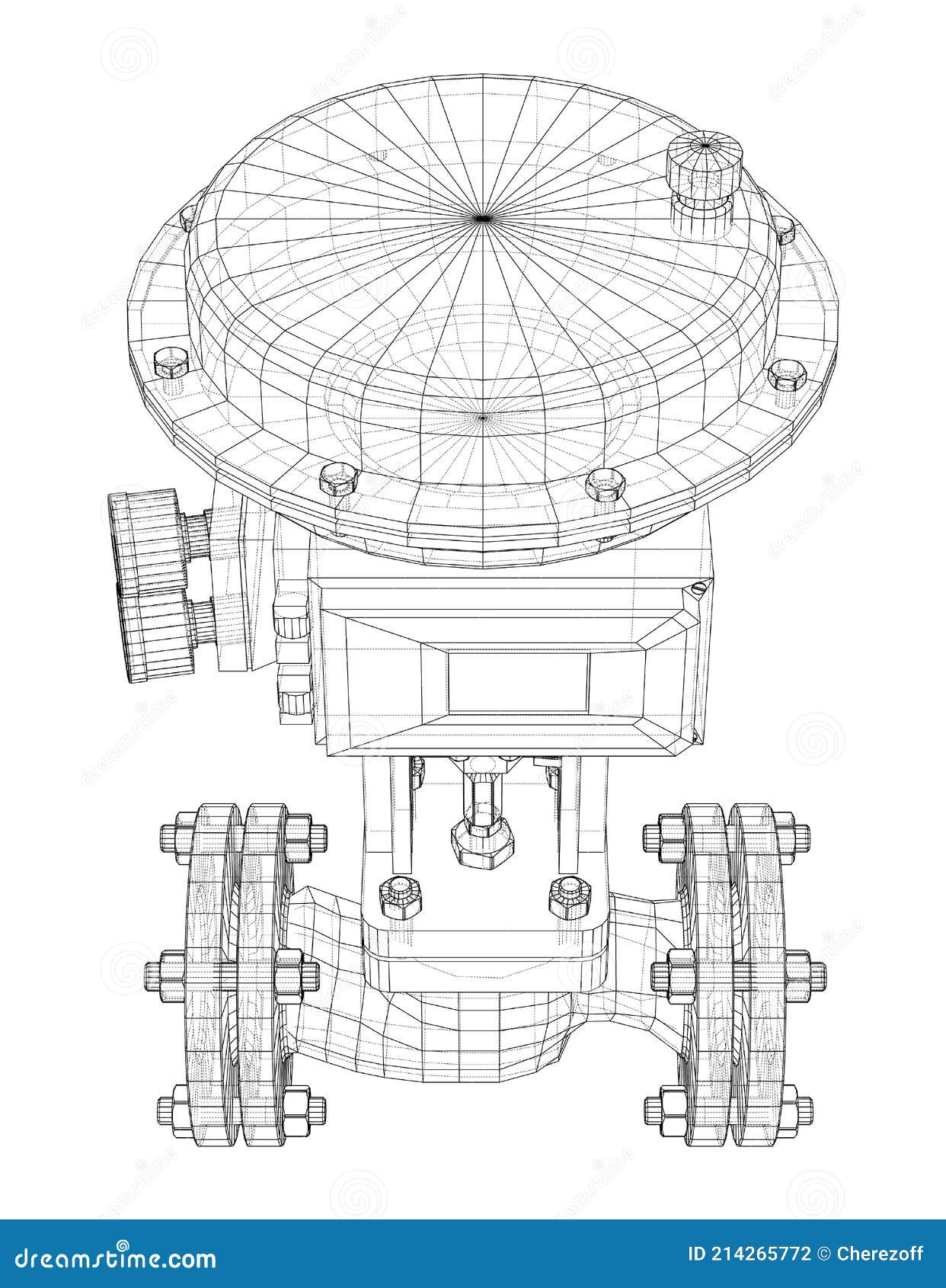 Valve with Automatic Electro-actuated. Vector Stock Vector ...