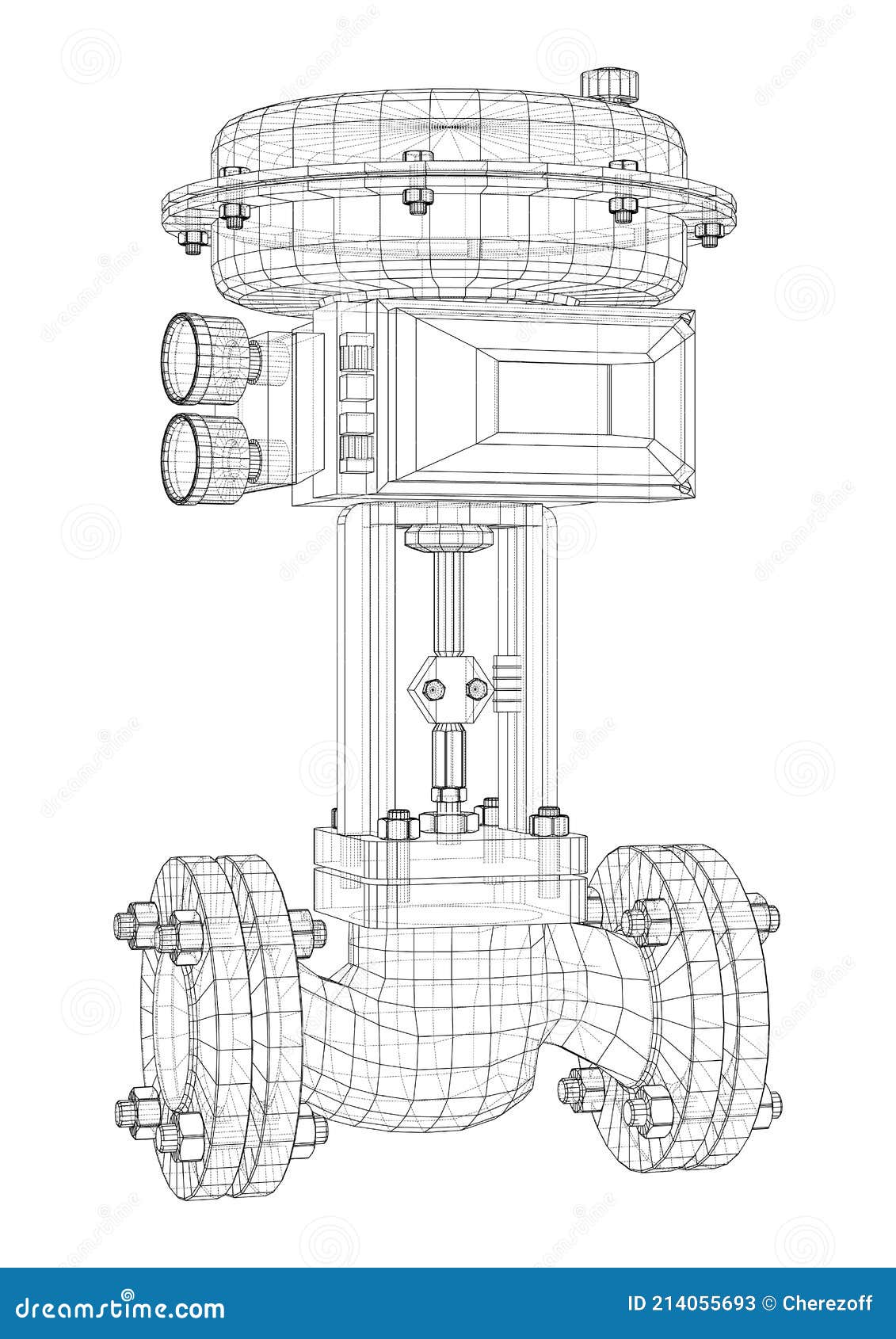 Valve with Automatic Electro-actuated. Vector Stock Vector ...