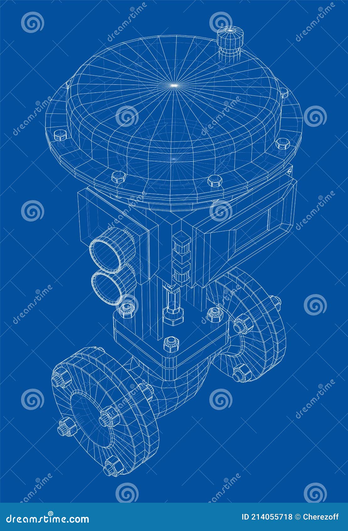 Valve with Automatic Electro-actuated. Vector Stock Vector ...