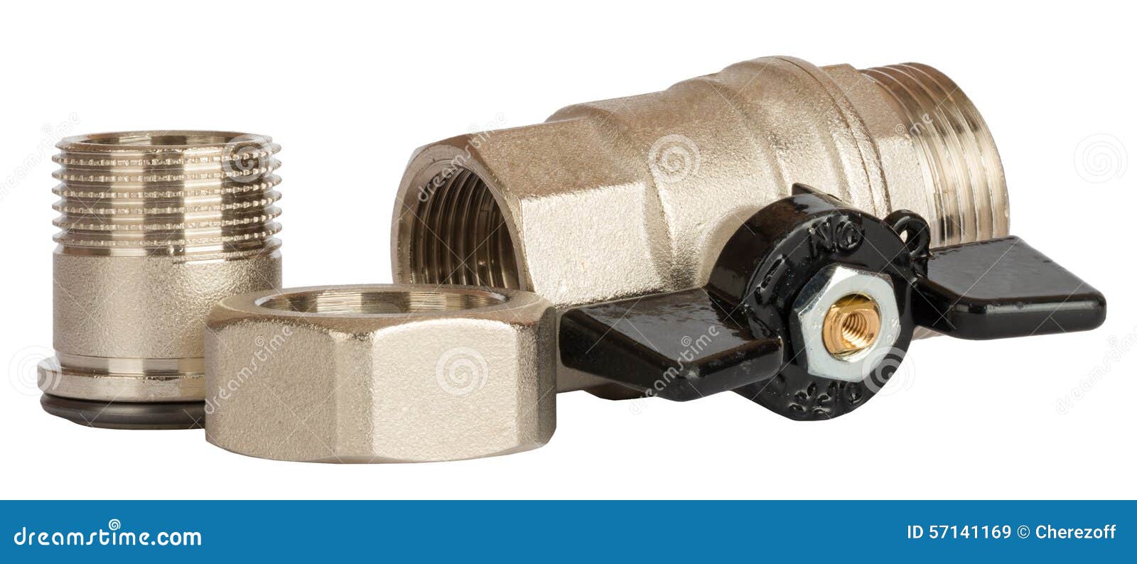 Valve Ball on White, Side View Stock Image - Image of fixtures, iron ...